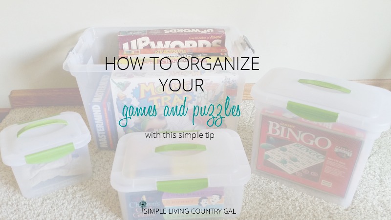 How To Simply Organize Games And Puzzles