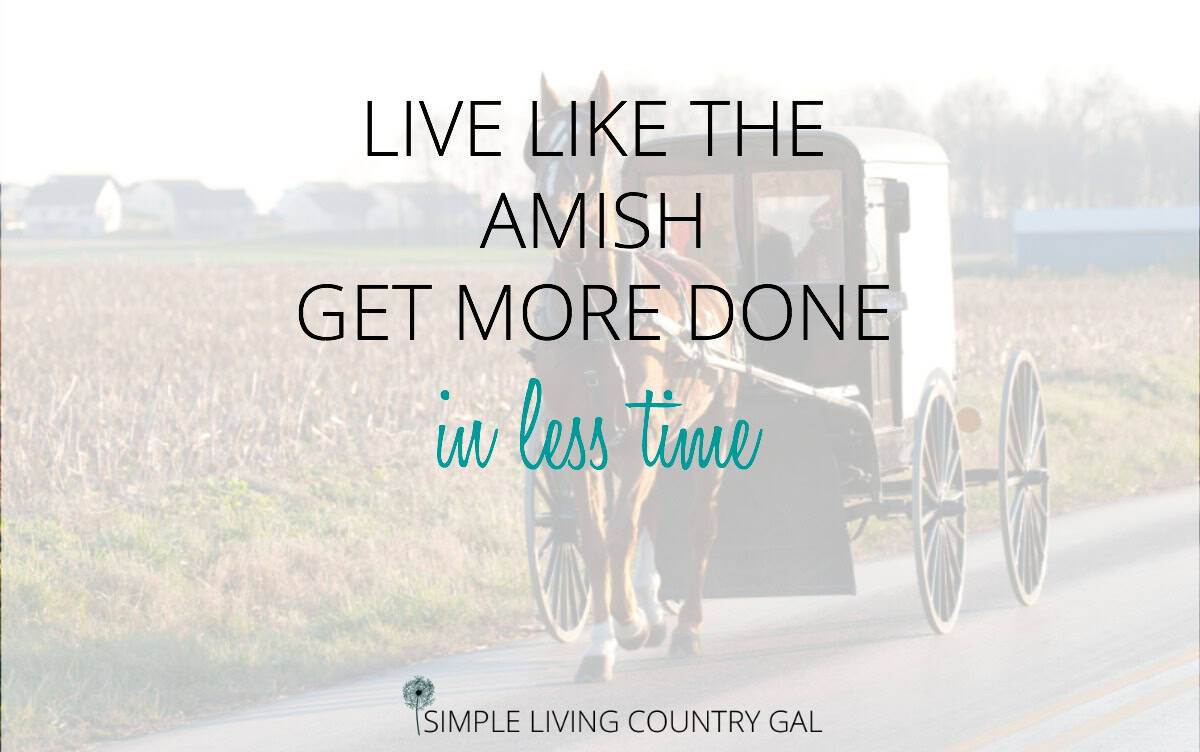 Learn from an Amish Lifestyle - Get More Done In Less Time | Simple ...