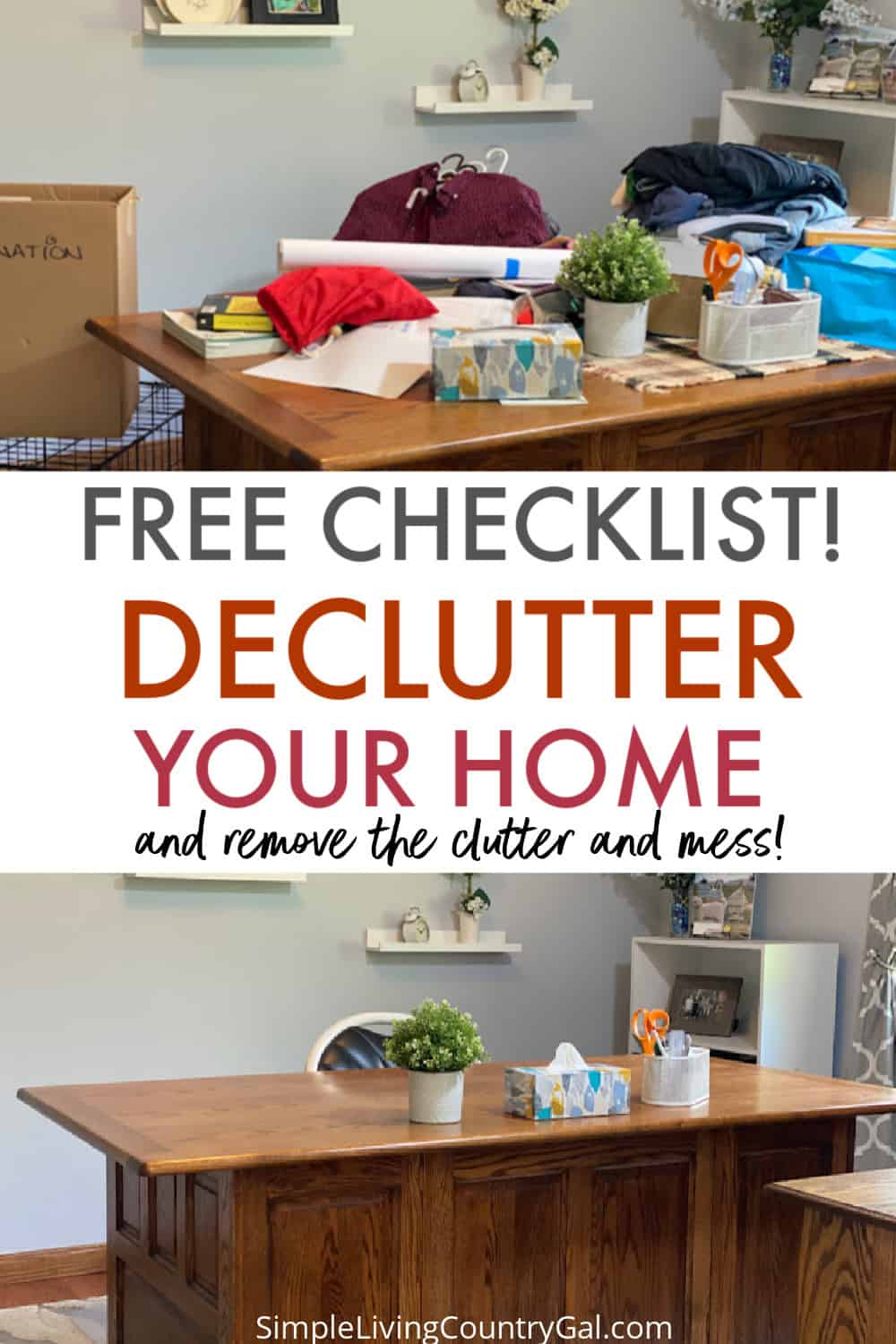 Printable Declutter Checklist PDF | Simple Living Country Gal
