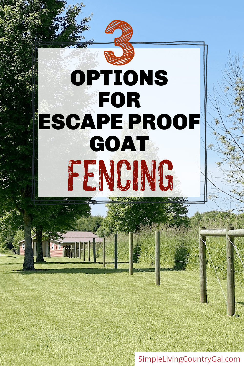 Escape proof goat fencing | Simple Living Country Gal