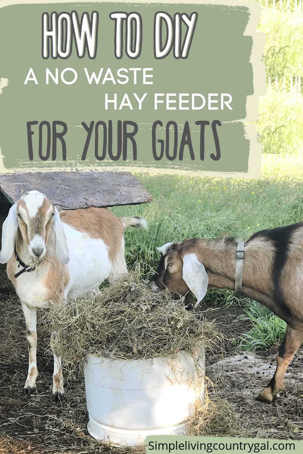DIY Goat Hay Feeder to Reduce Hay Waste | Simple Living Country Gal