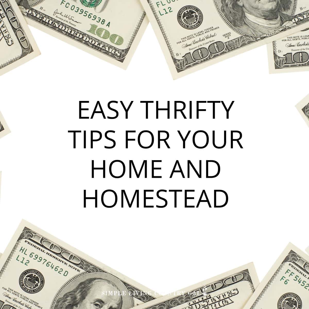 Thrifty Money-Saving Tips | Simple Living Country Gal