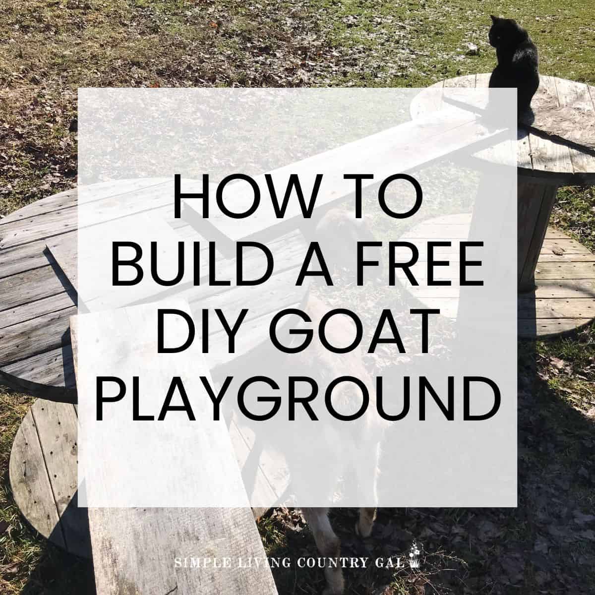 Building A Free DIY Goat Playground - Step by Step | Simple Living Country Gal