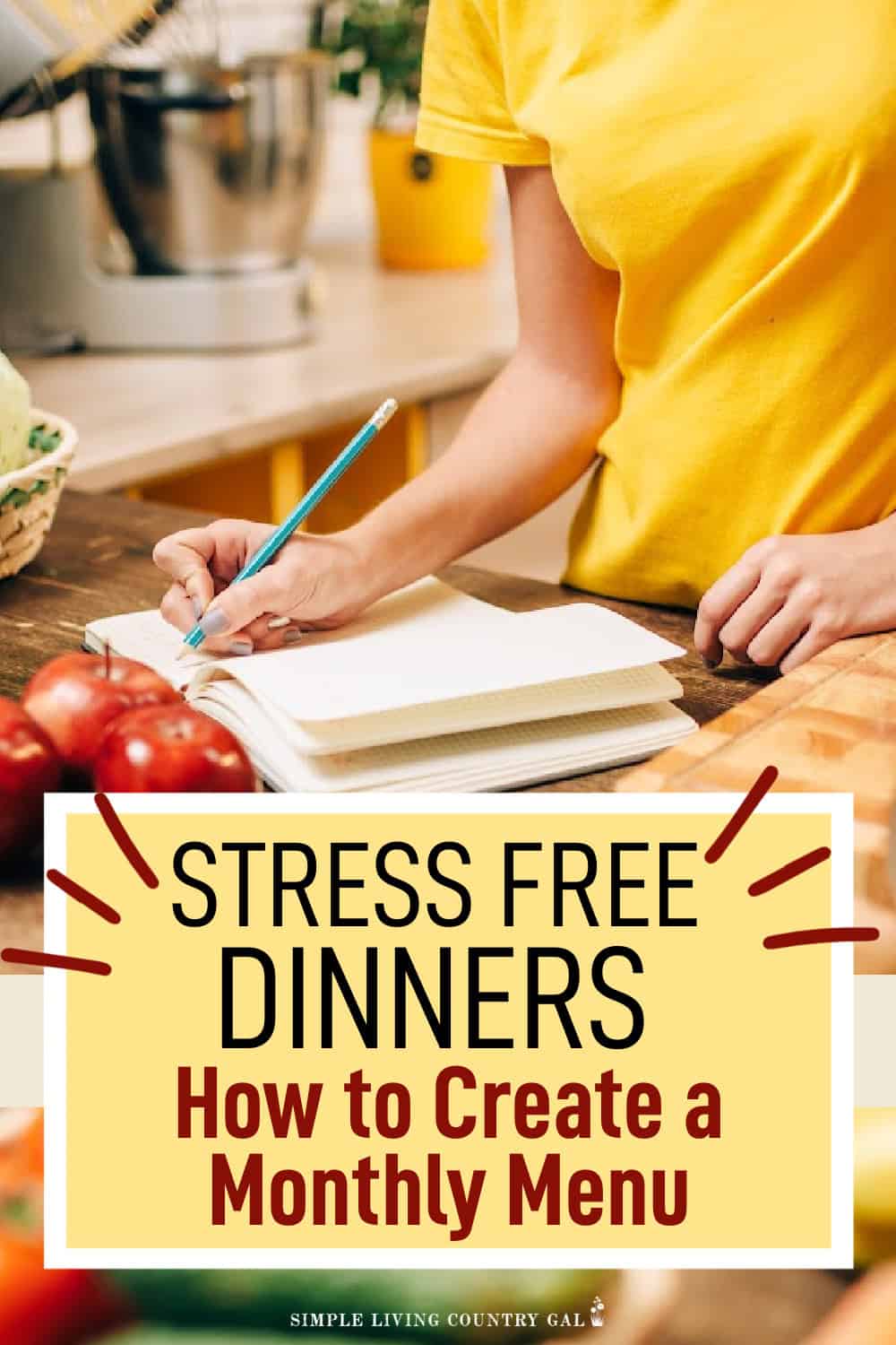 Creating a Monthly Dinner Menu: Your Guide to Simple Living | Simple ...