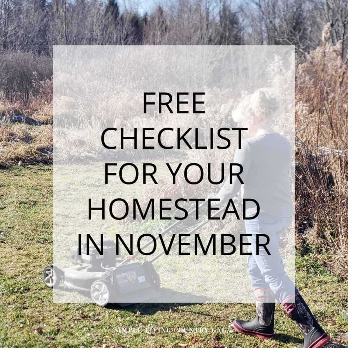 Step-by-Step Guide: November Homesteading To-do List | Simple Living ...