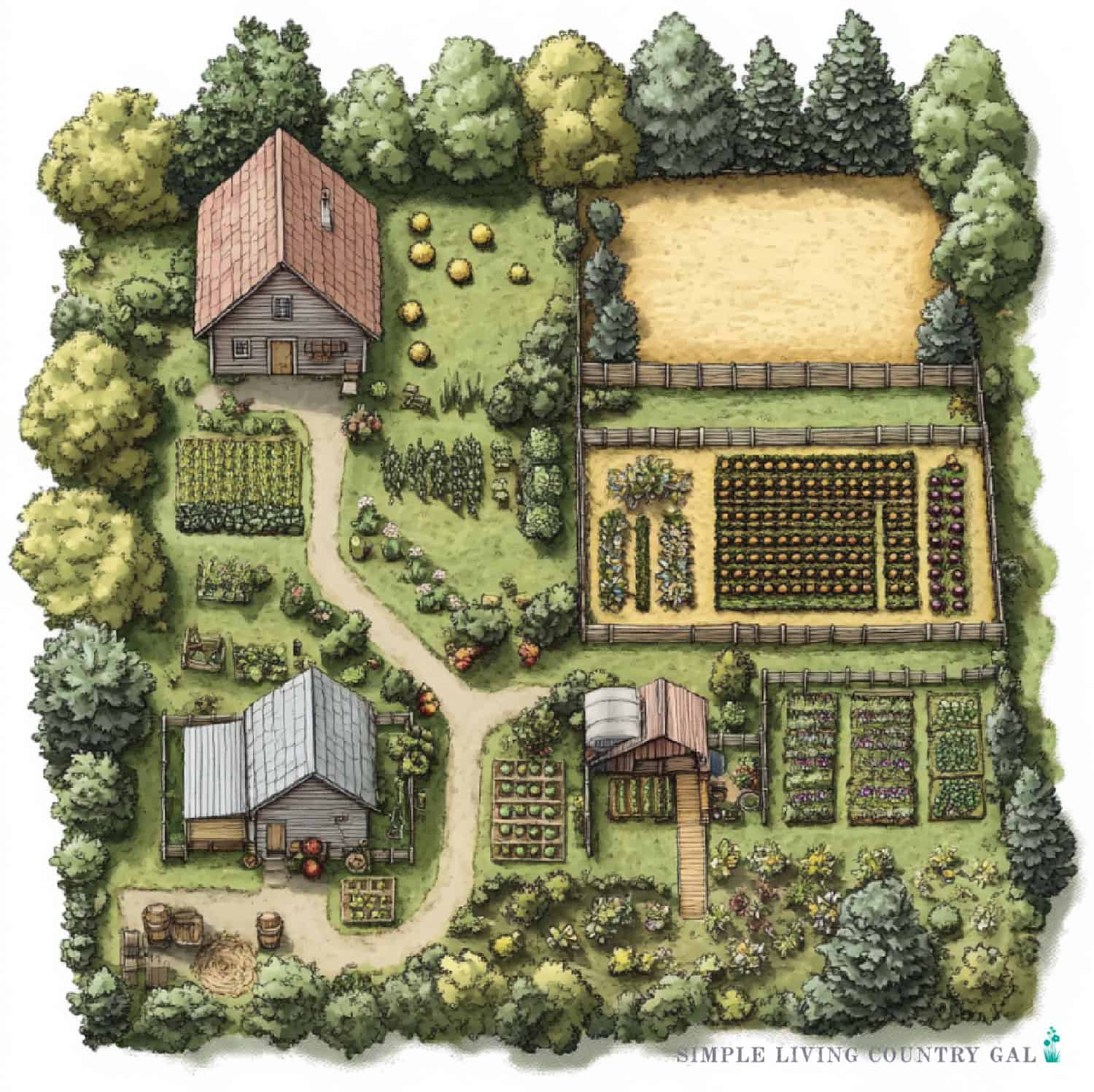 Creating a Productive 2 Acre Homestead Layout | Simple Living Country Gal